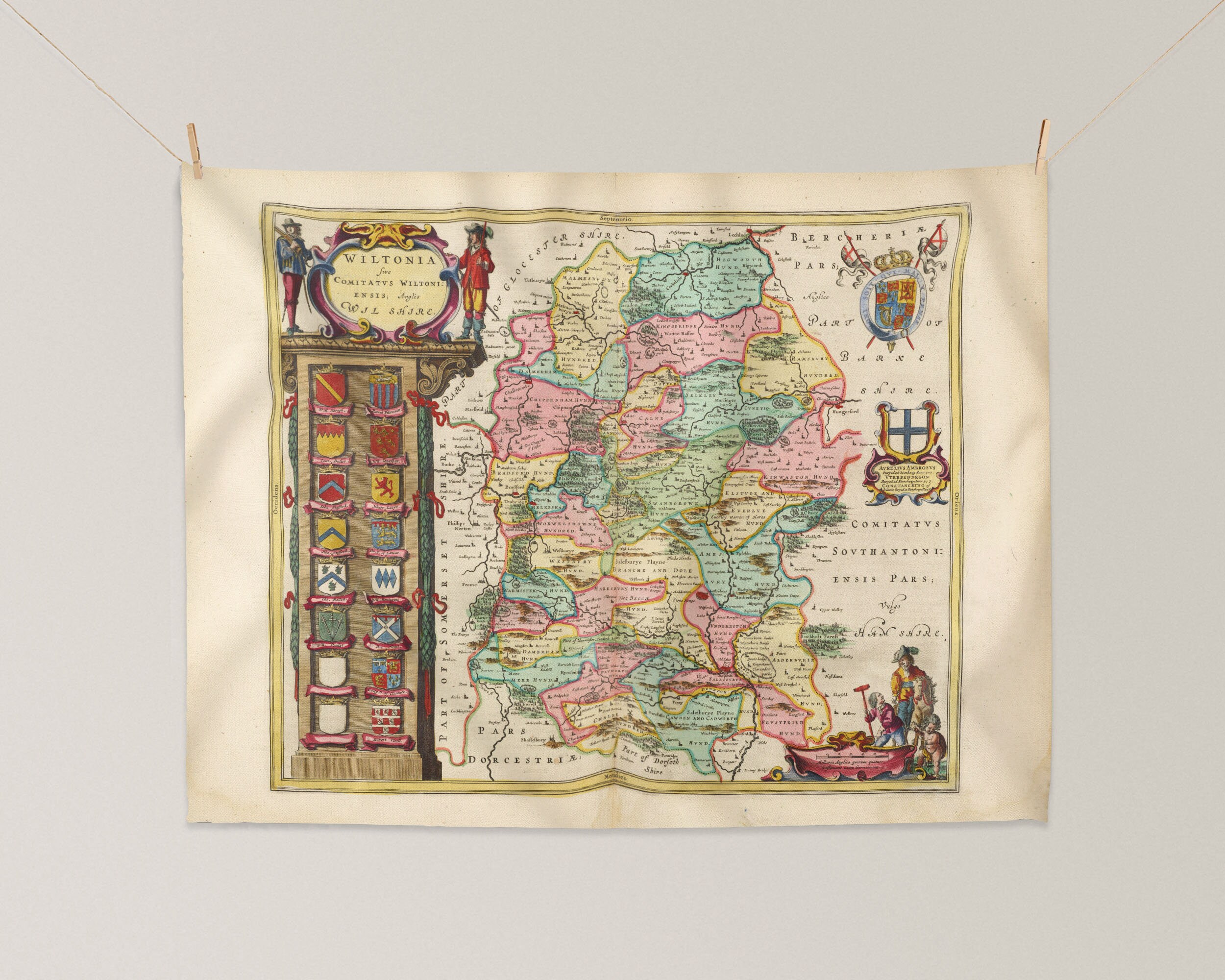 Wiltshire Old Map Bath Devizes Westbury Chippenham - Etsy UK