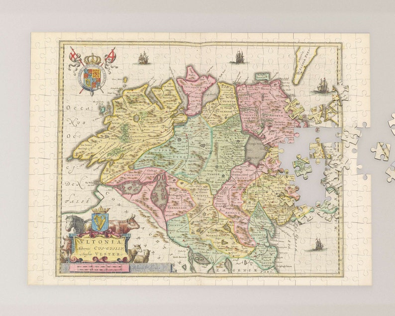 Northern Ireland Old Map Cookstown Dungannon Omagh - Etsy