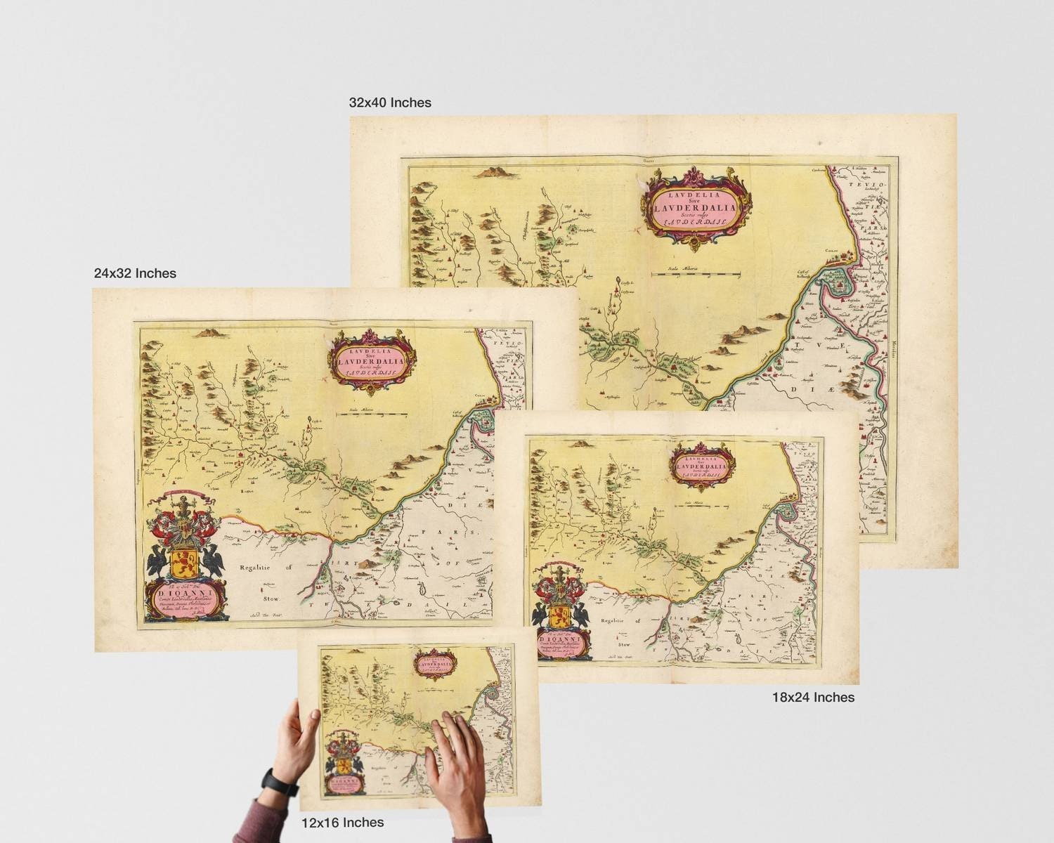 Scottish Borders Old Map Galashiels, Earlston, Redpath, Newstead ...