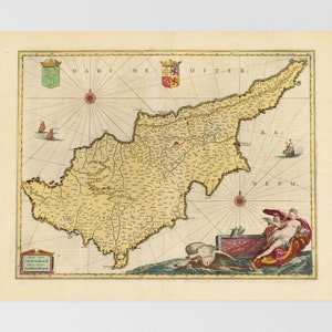 Old Map Cyprus | Gazimausa, Girne, Lefkoa, Northern Cyprus, Cyprus ...