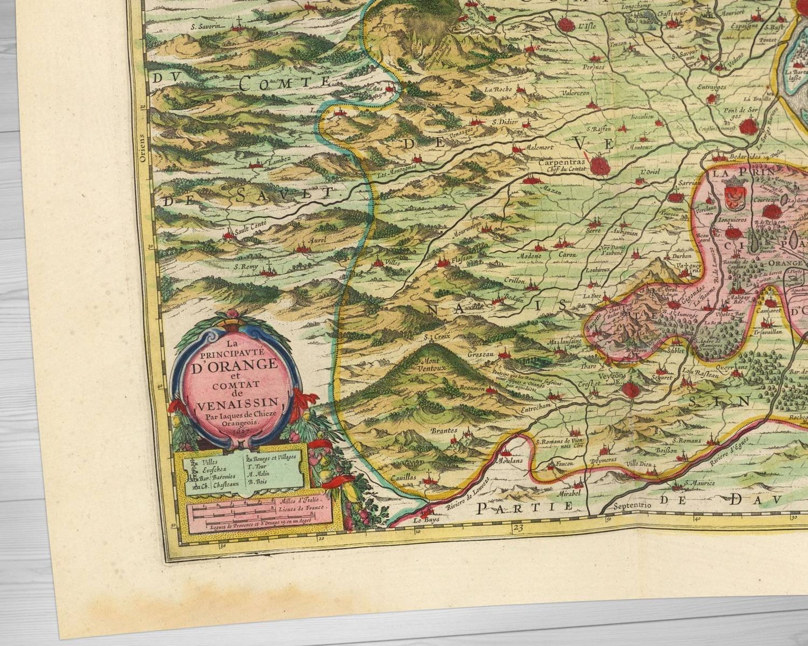 Map of Vaucluse } Old French Map: Carpentras, Avignon, Sorgues - Etsy