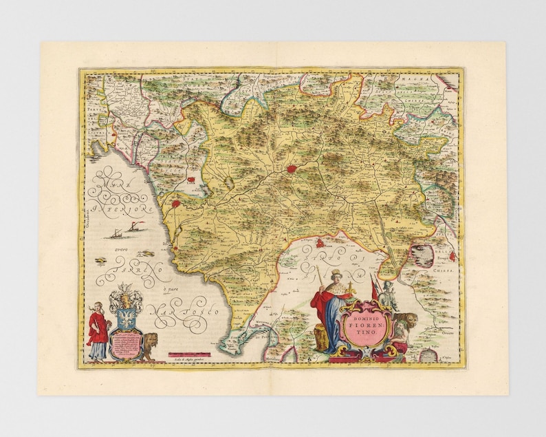 Tuscany Old Map Certaldo, Lastra A Signa, Empoli, Scandicci, Tuscany ...