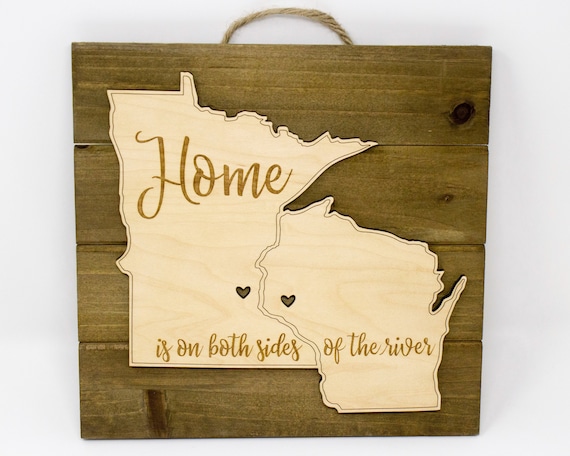 MN & WI Home Sign | Etsy