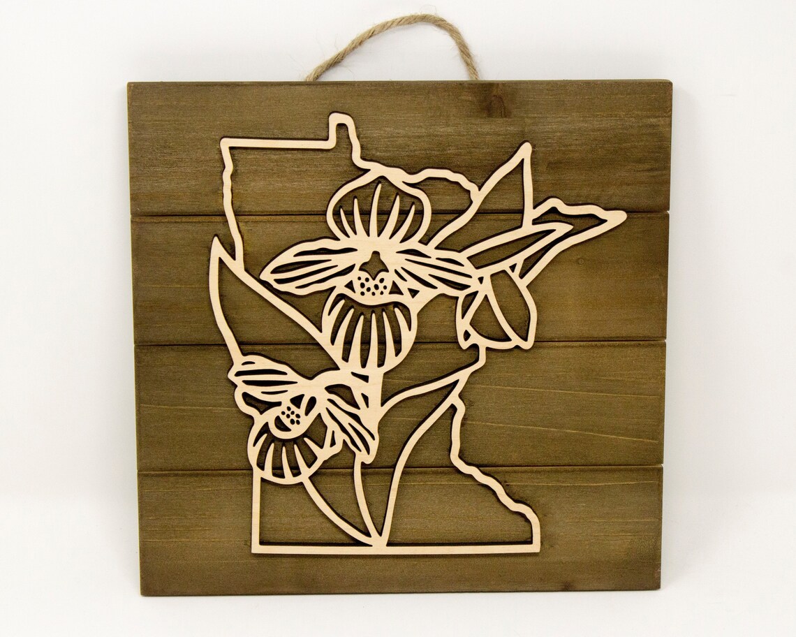 MN State Flower Sign - Etsy