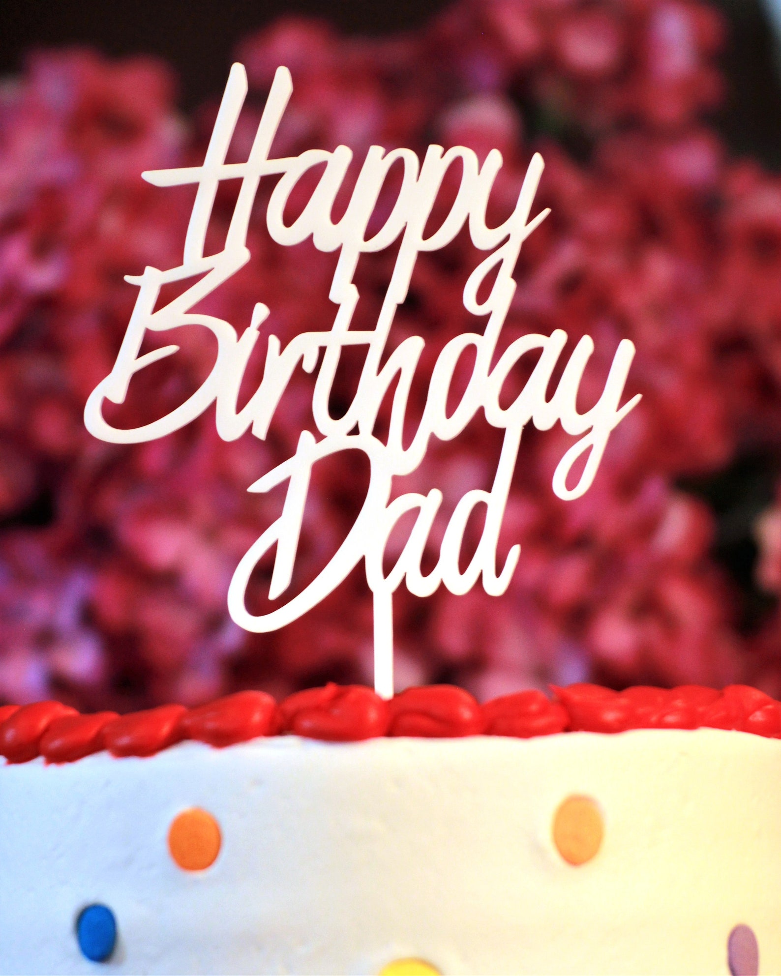 Happy Birthday Dad Cake Topper - Etsy