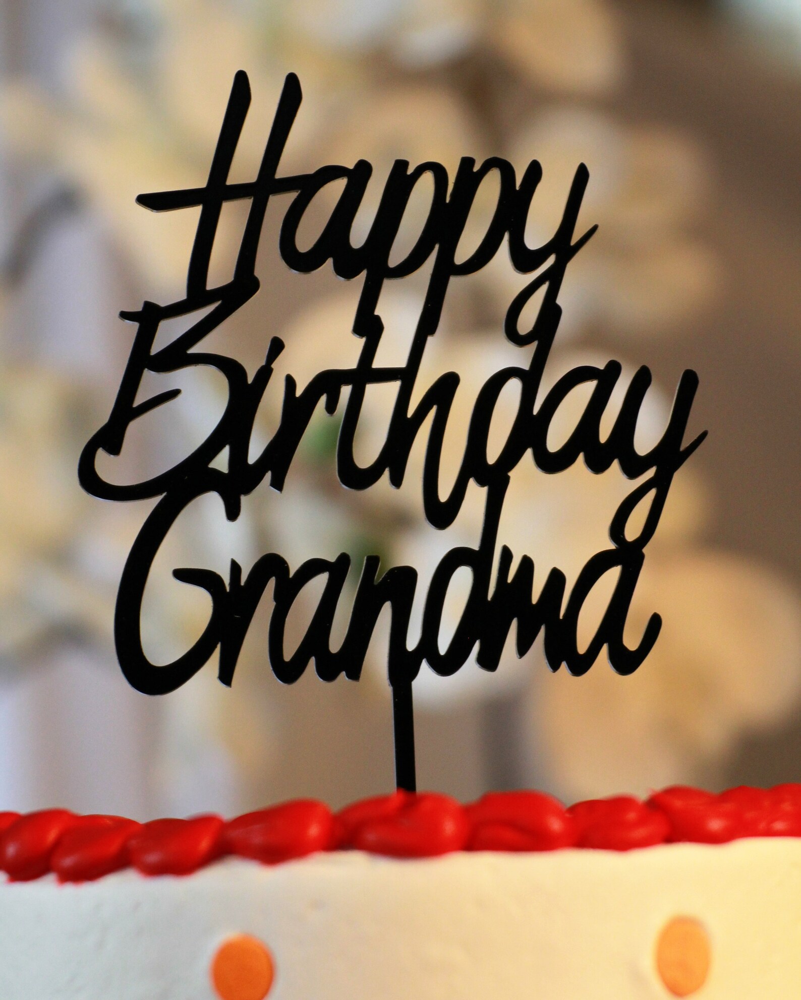 Happy Birthday Grandma Cake Topper - Etsy