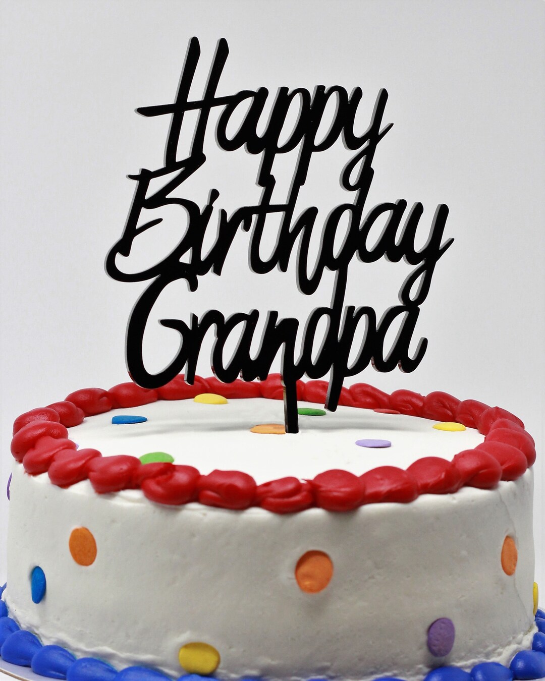 Happy Birthday Grandpa Cake Topper - Etsy