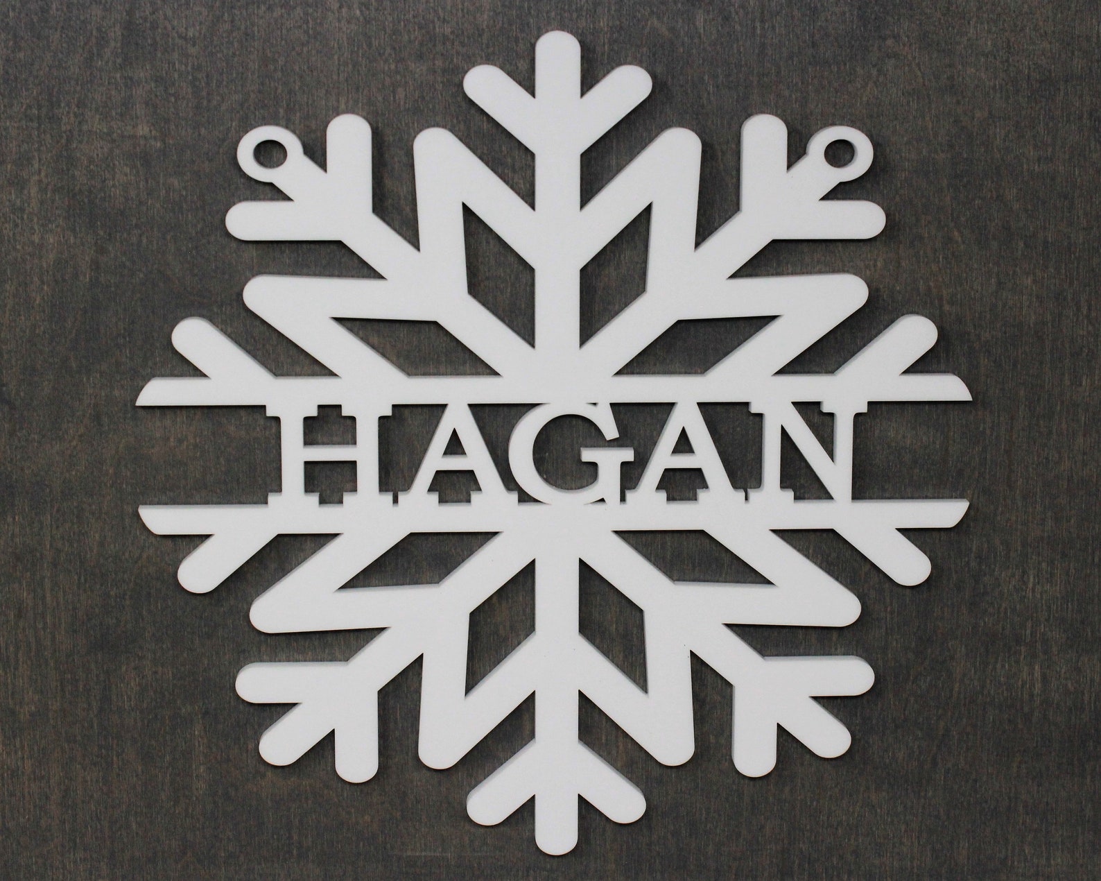 Personalized Snowflake Acrylic Wreath or Door Hanger - Etsy