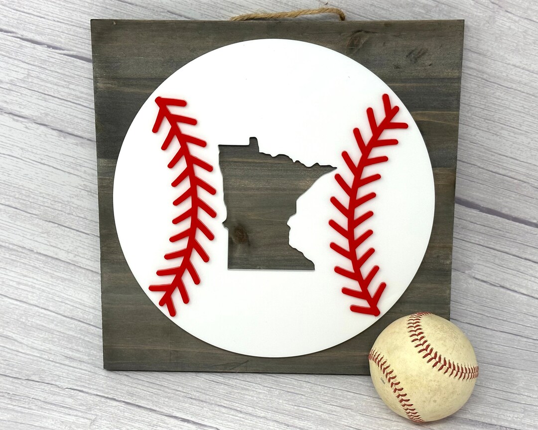 Minnesota Baseball Wall Sign - Etsy