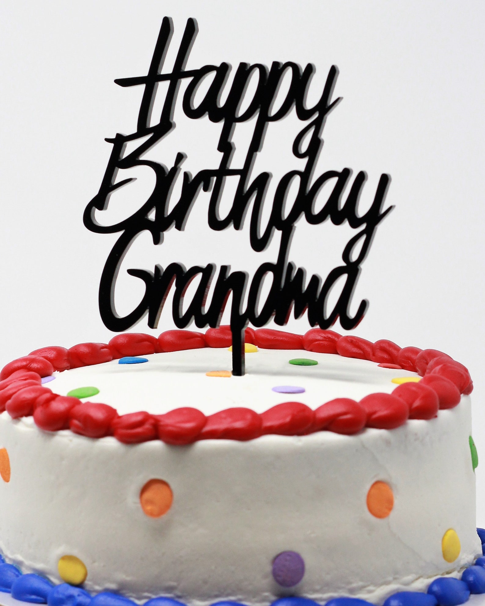 Happy Birthday Grandma Cake Topper - Etsy