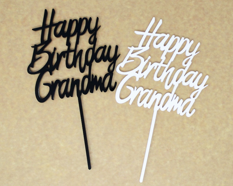 Happy Birthday Grandma Cake Topper - Etsy