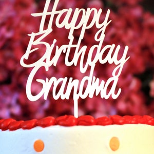 Happy Birthday Grandma Cake Topper - Etsy