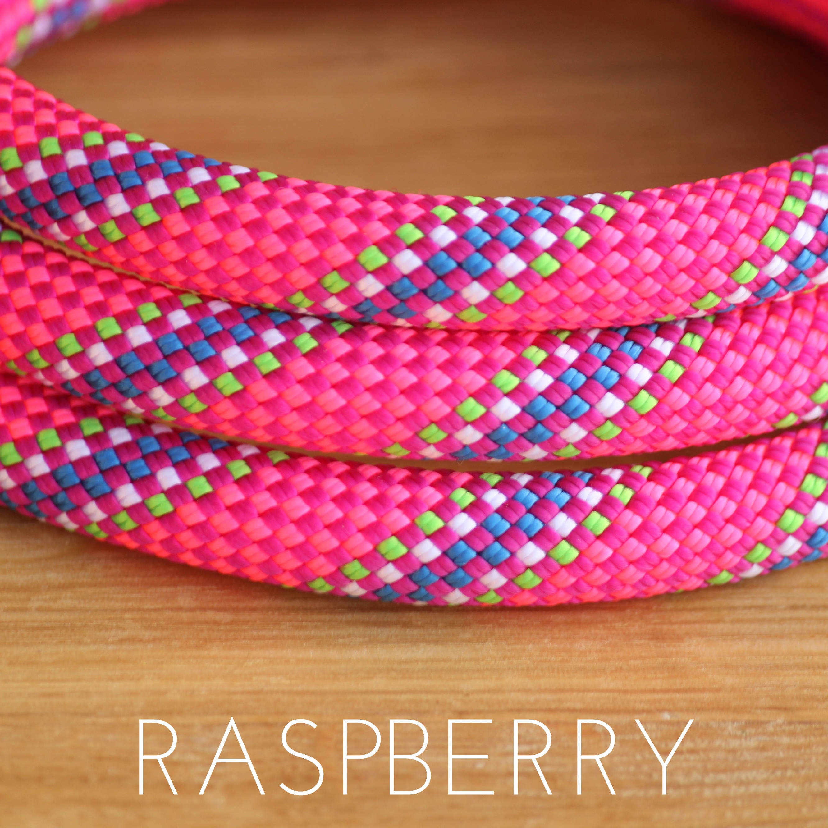 Climbing Rope Dog Collar AKAI // Pink Raspberry Color // Custom Made ...