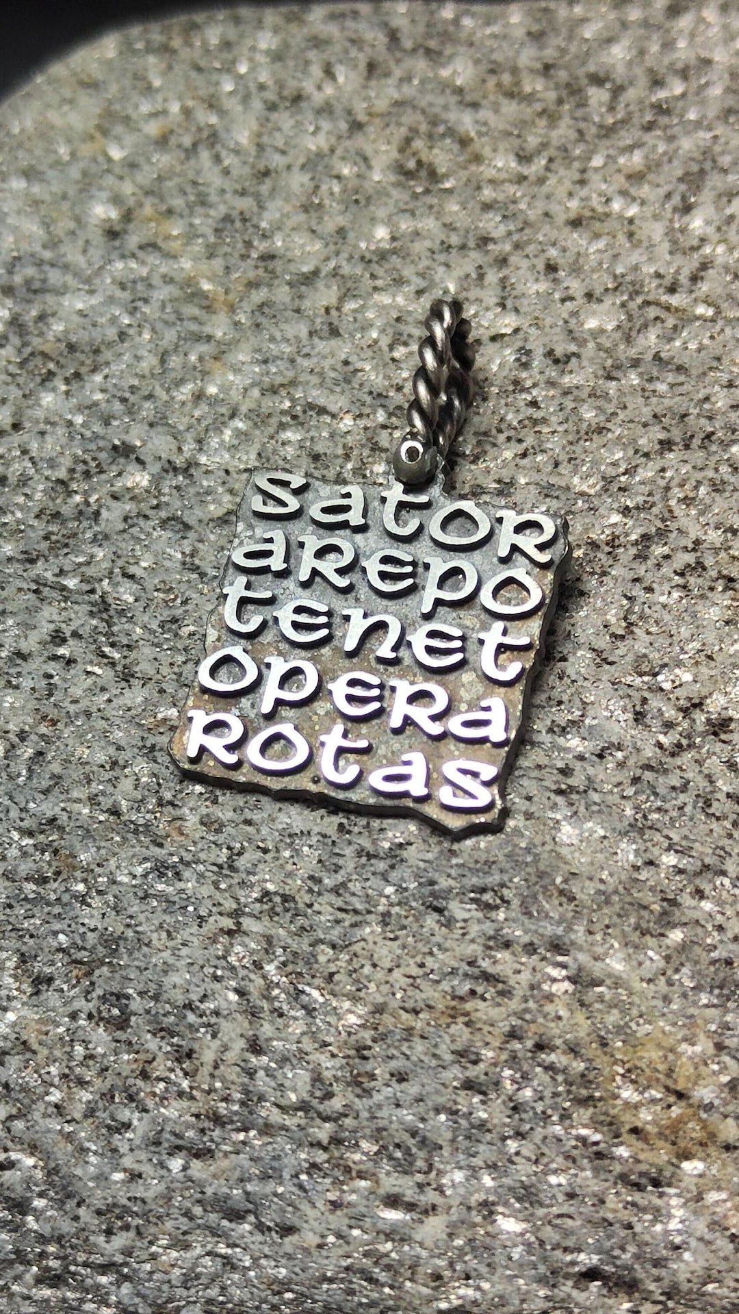 SATOR Magic Square 925 Silver Embossed Letters - Etsy