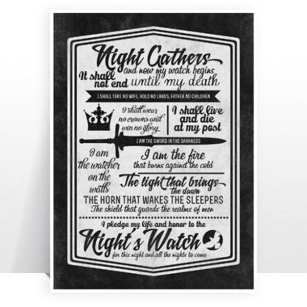 Nights Watch Oath - Etsy