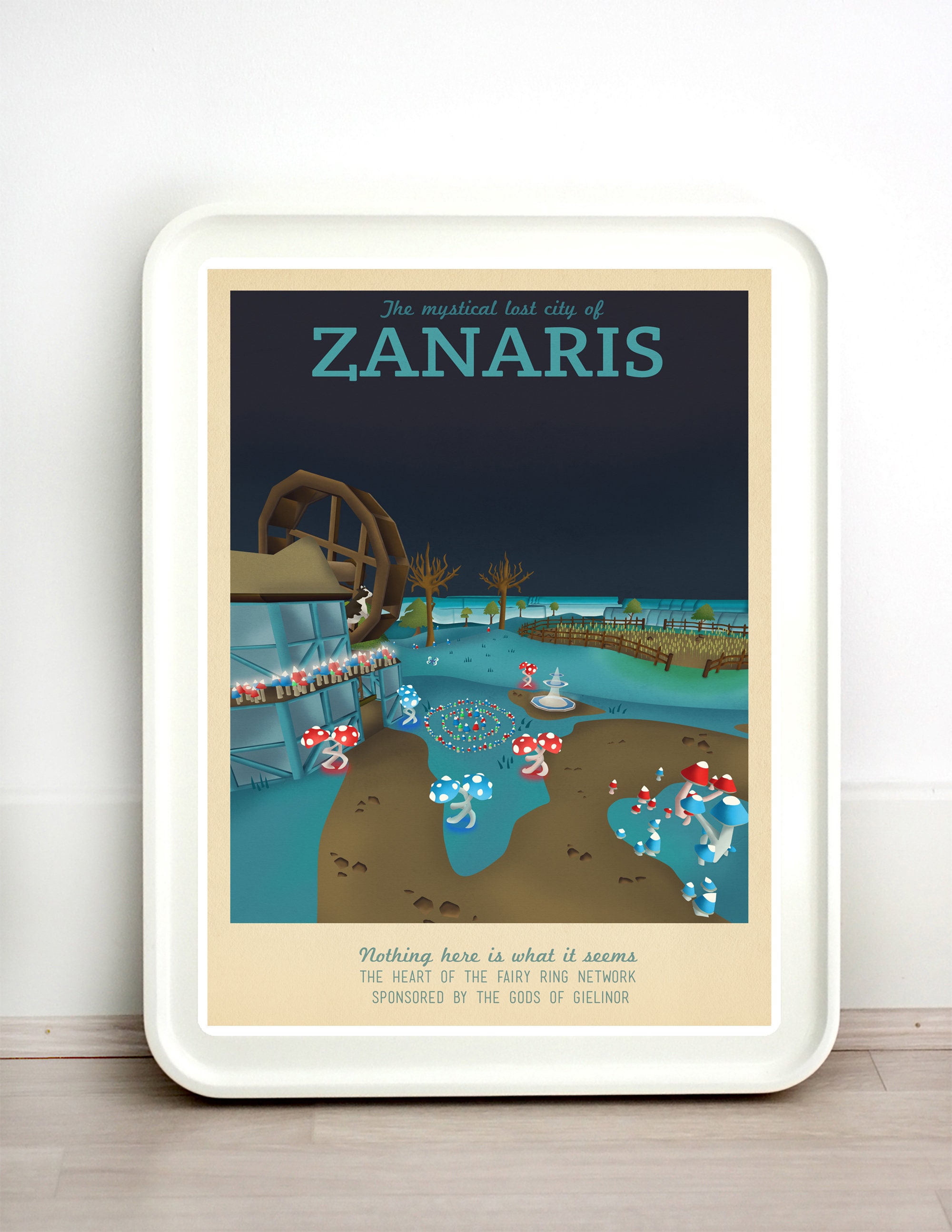 Retro Travel Poster Runescape Set of 4 MANY SIZES - Etsy