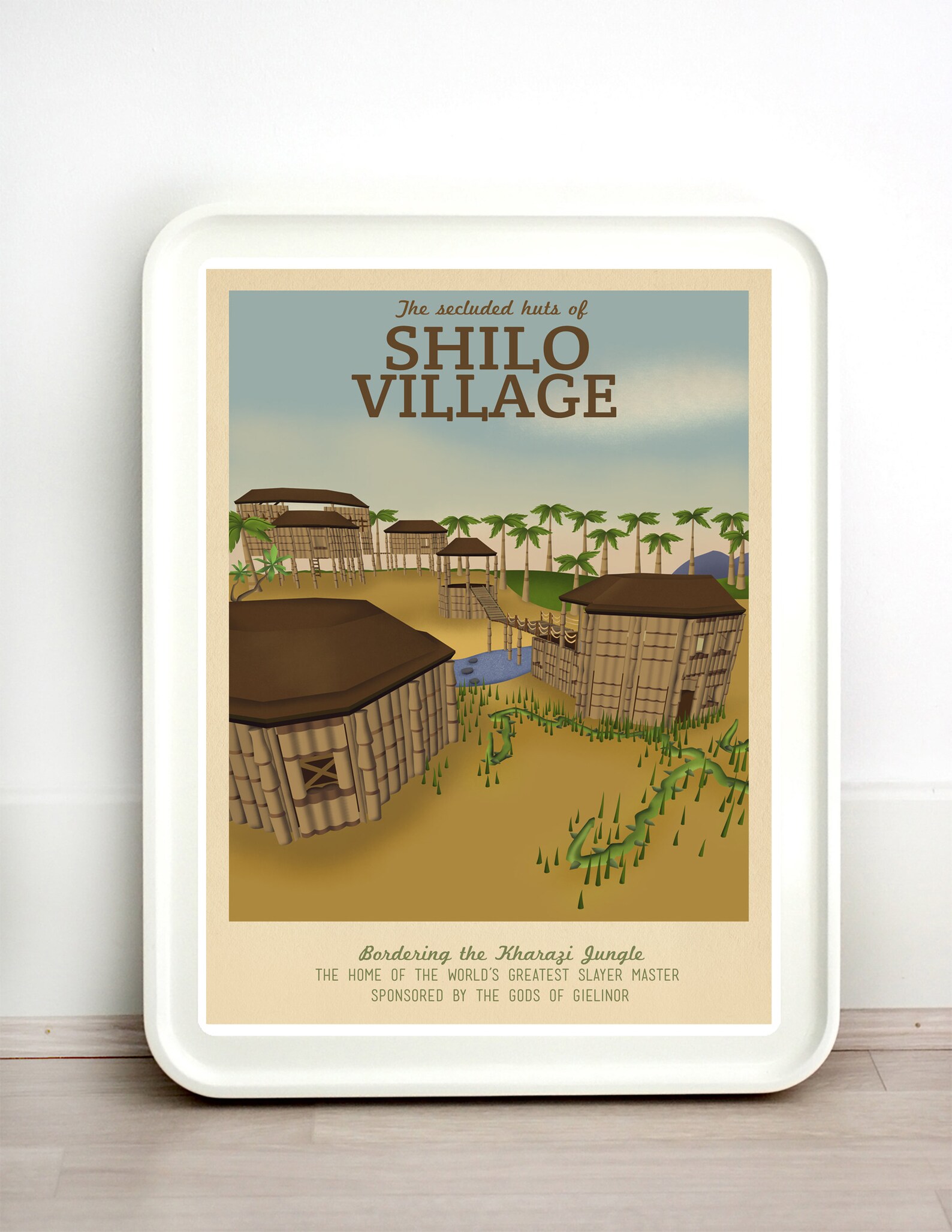 Retro Travel Poster Runescape Set of 4 MANY SIZES - Etsy