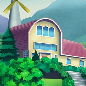 Retro Travel Poster Pokemon Professor Oak's Lab MANY SIZES Modern ...