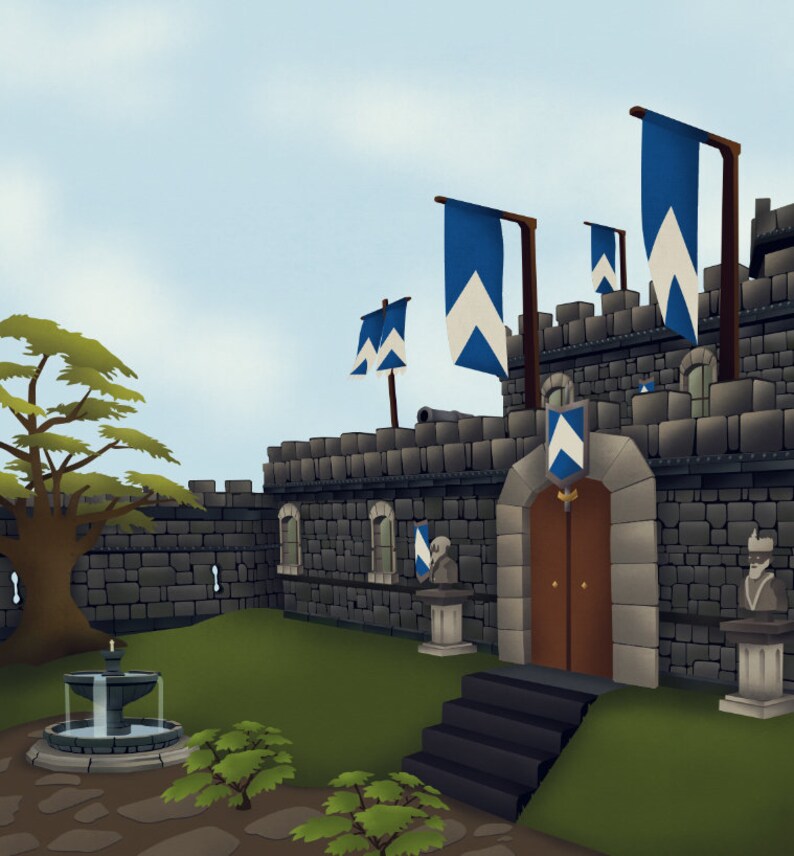 Retro Travel Poster Runescape Lumbridge Castle MANY - Etsy