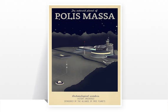Retro Travel Poster Star Wars Polis Massa MANY SIZES | Etsy