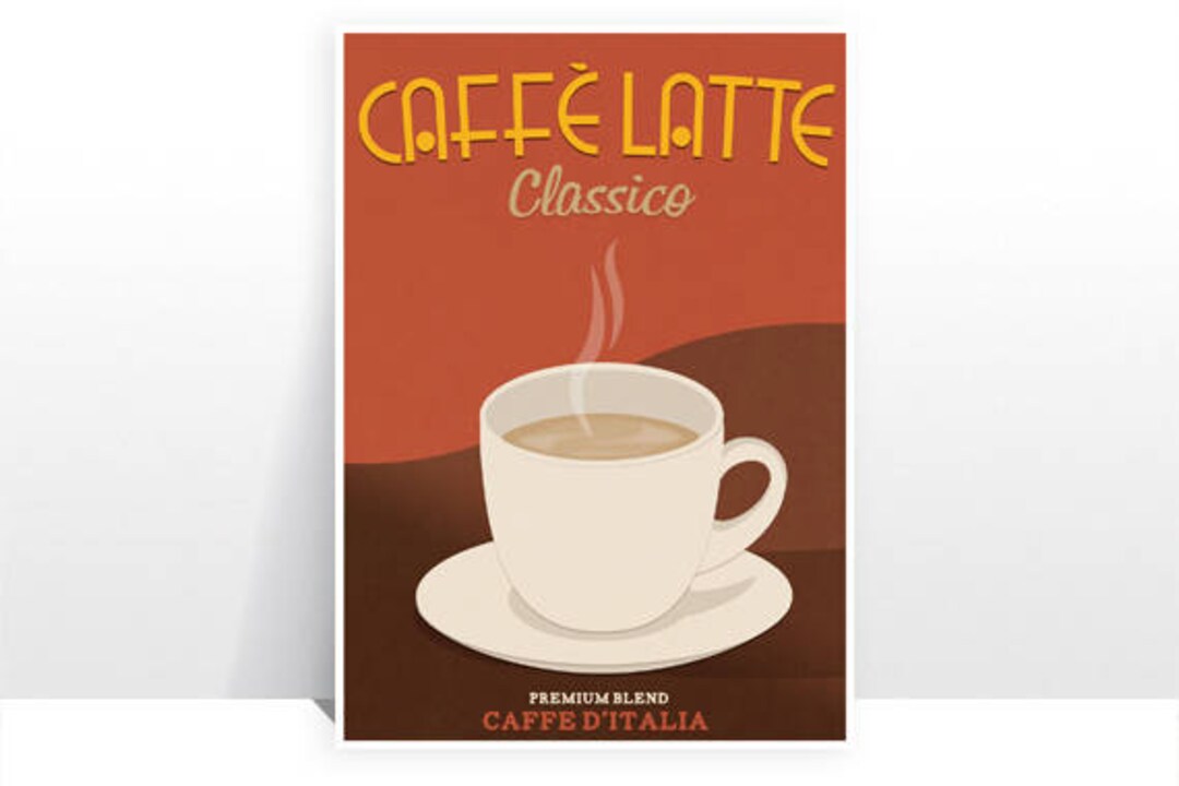 Italian Caffe Latte MANY SIZES Italy Kitchen Coffee Cup Cafe D'italia ...