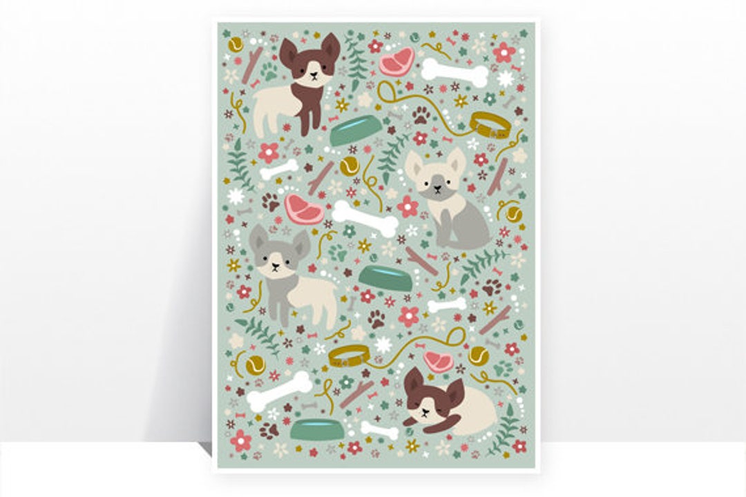 Dozens of Dogs MANY SIZES Animals Love Modern Childrens Kids Decor ...