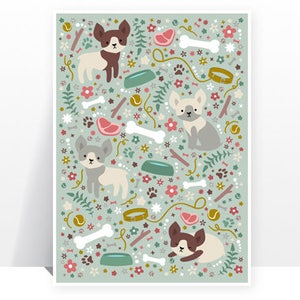 Dozens of Dogs MANY SIZES Animals Love Modern Childrens Kids Decor ...