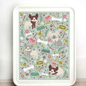 Dozens of Dogs MANY SIZES Animals Love Modern Childrens Kids Decor ...