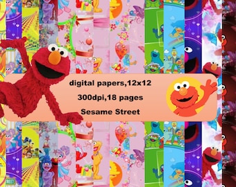 Sesame street paper | Etsy