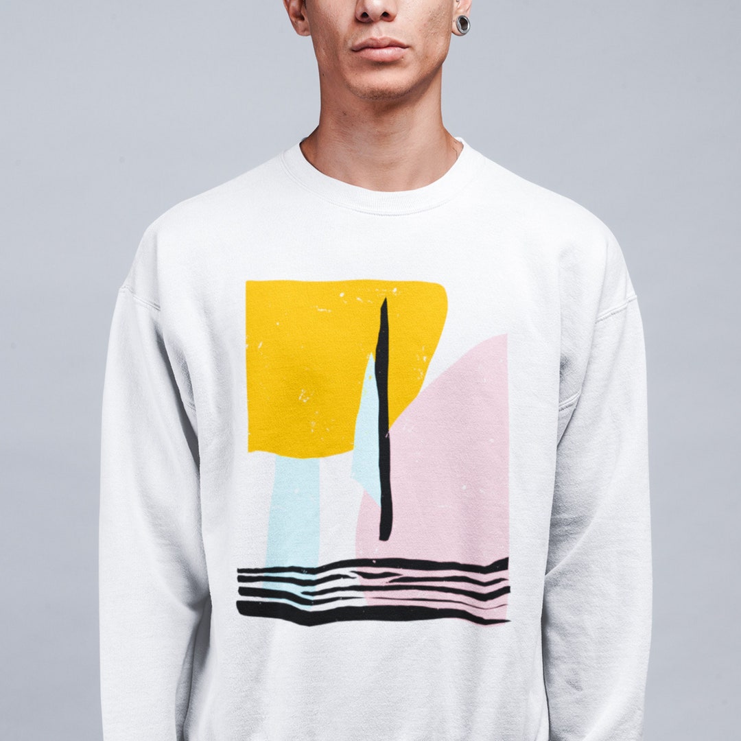 Abstract Art Print, Art Printed Shirt, Art on Sweatshirt, Block Design ...