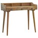 Solid Wood Nordic Writing Desk With 3 Drawers & Gallery Back - Etsy UK