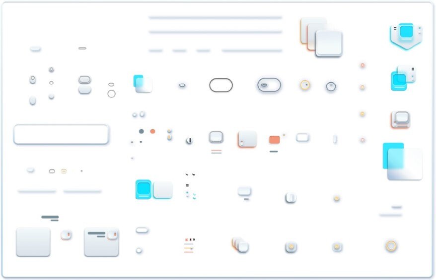 FIGMA and PNG Files UI Kit Interface Elements Neumorphism Style Tactile Soft Surface - Etsy