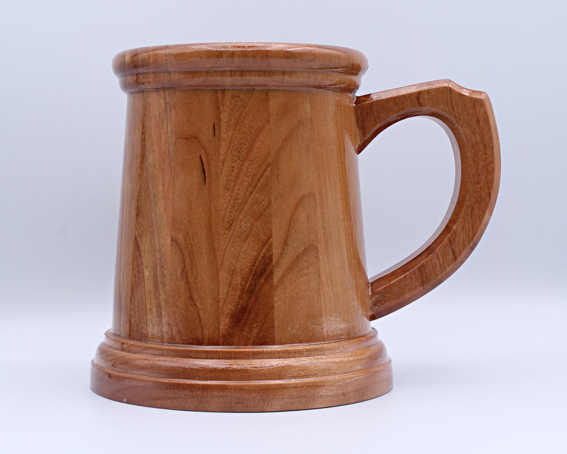 Tavern Style Tankard Handmade From Cherry Wood With an Epoxy - Etsy