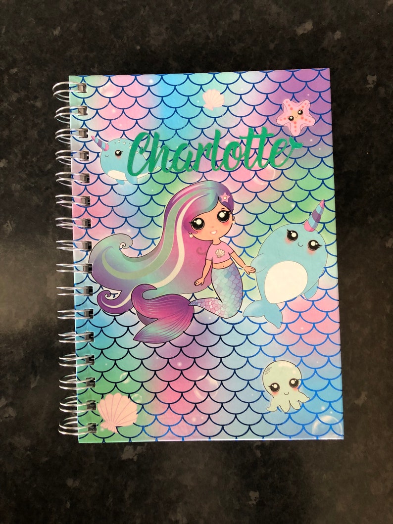 Mermaid Notepad Personalised A5 Fun Notebook Note Book | Etsy UK