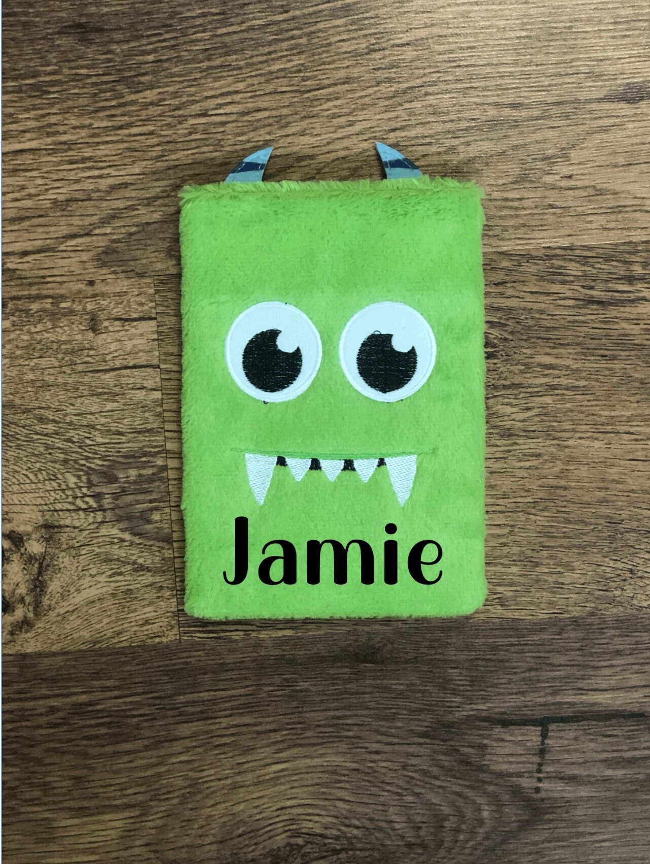 Fluffy Monster Notebook Personalised Plush Novelty Note Book - Etsy UK