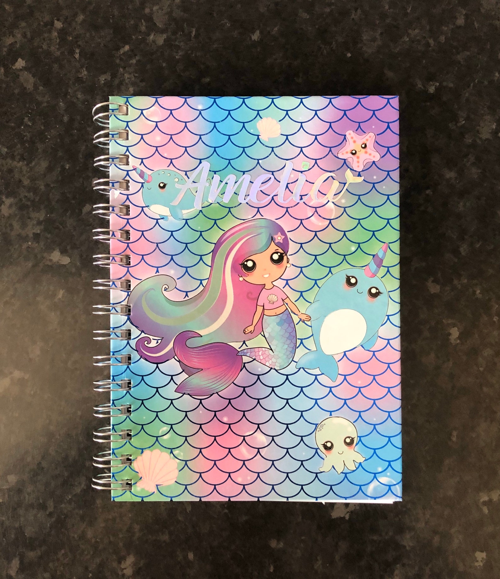 Mermaid Notepad Personalised A5 Fun Notebook Note Book | Etsy UK