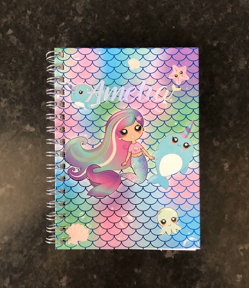 Mermaid Notepad Personalised A5 Fun Notebook Note Book | Etsy UK