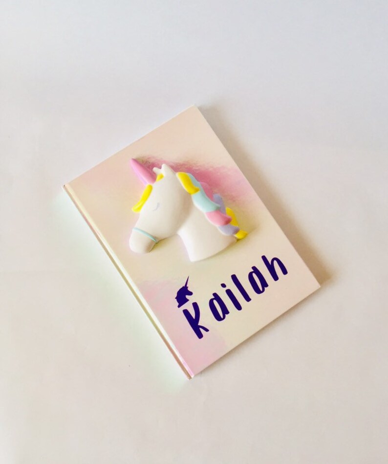 Personalised Squishy Unicorn Notepad Iridescent Novelty | Etsy UK
