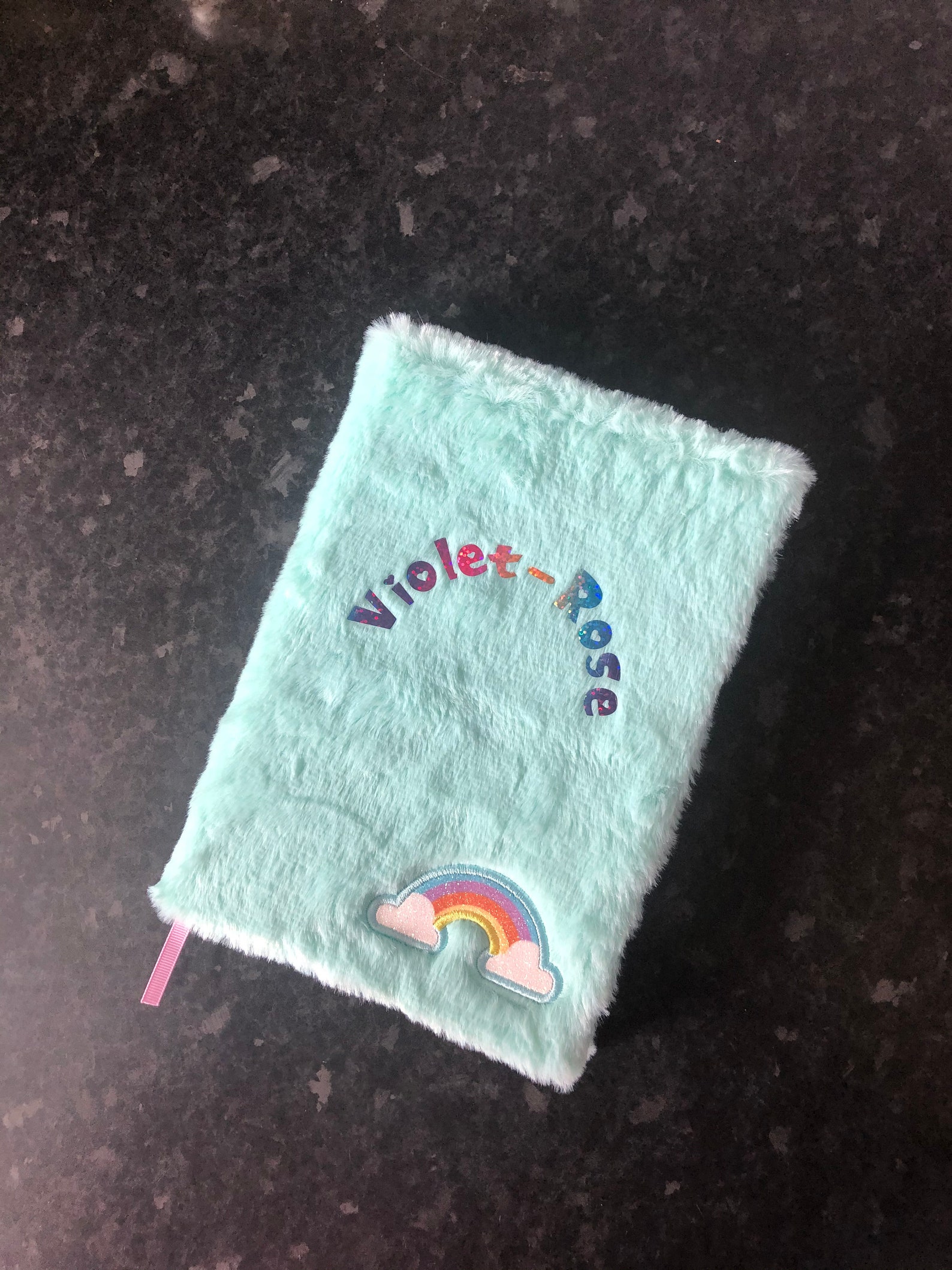 Fluffy Rainbow Notebook Personalised Plush Novelty Note Book - Etsy UK