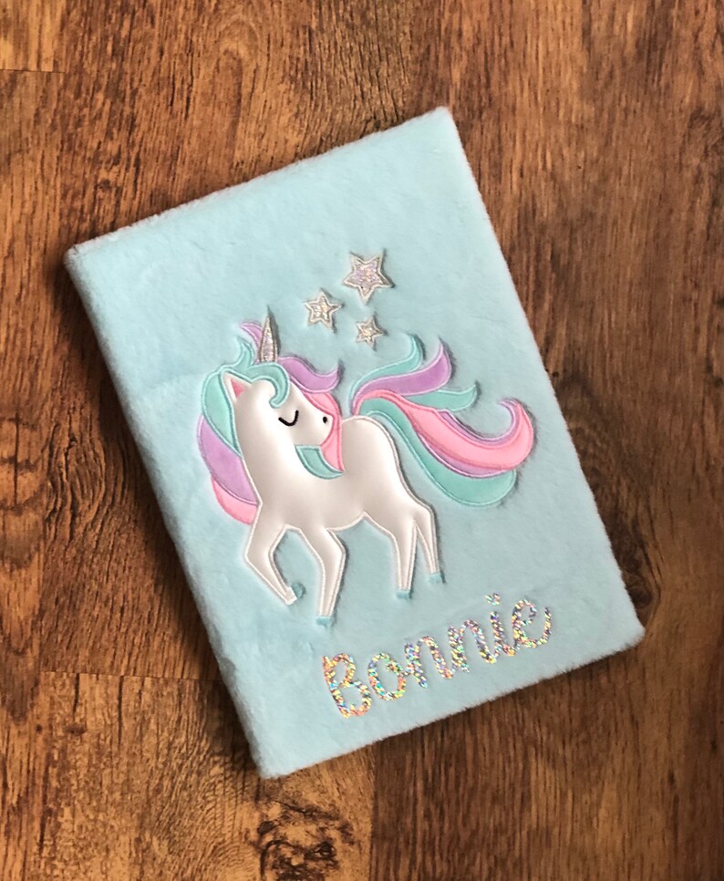 Unicorn Fluffy A4 Notebook Personalised Plush Novelty Note - Etsy UK