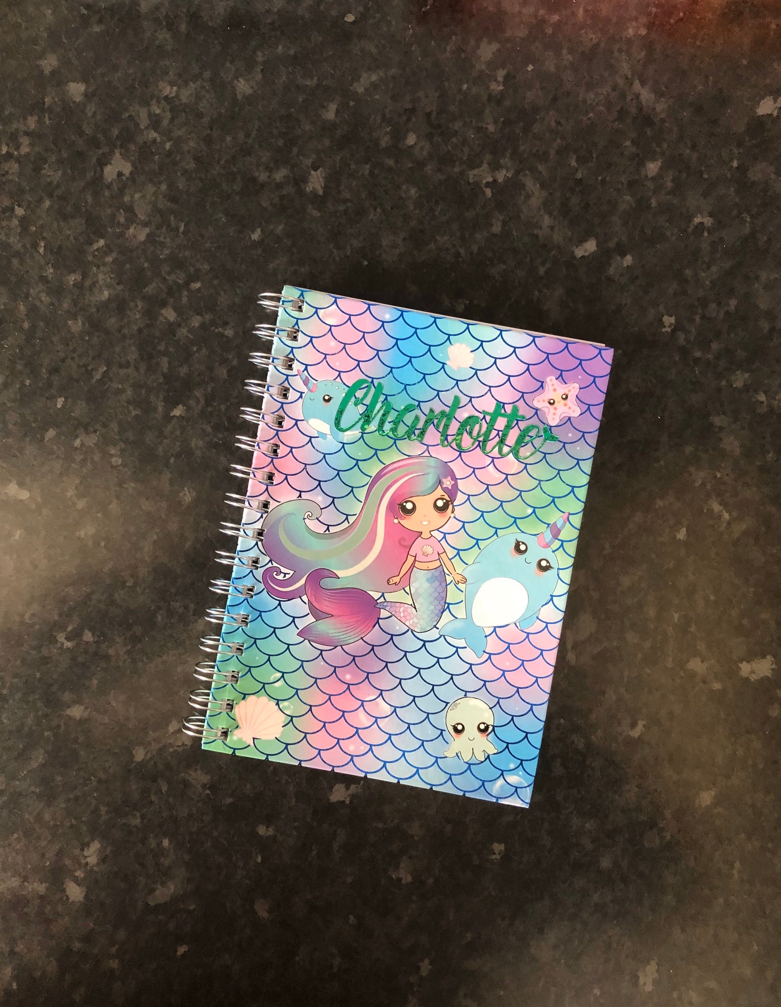 Mermaid notepad personalised A5 fun notebook note book | Etsy
