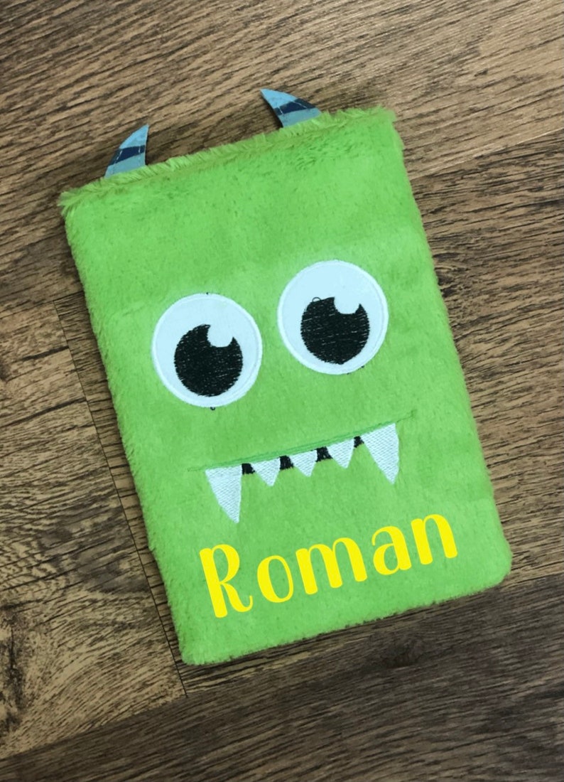 Fluffy Monster Notebook Personalised Plush Novelty Note Book - Etsy UK