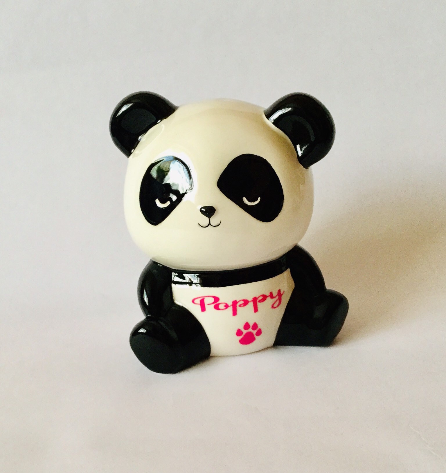 Panda bear money box personalised gift for girls and boys in | Etsy