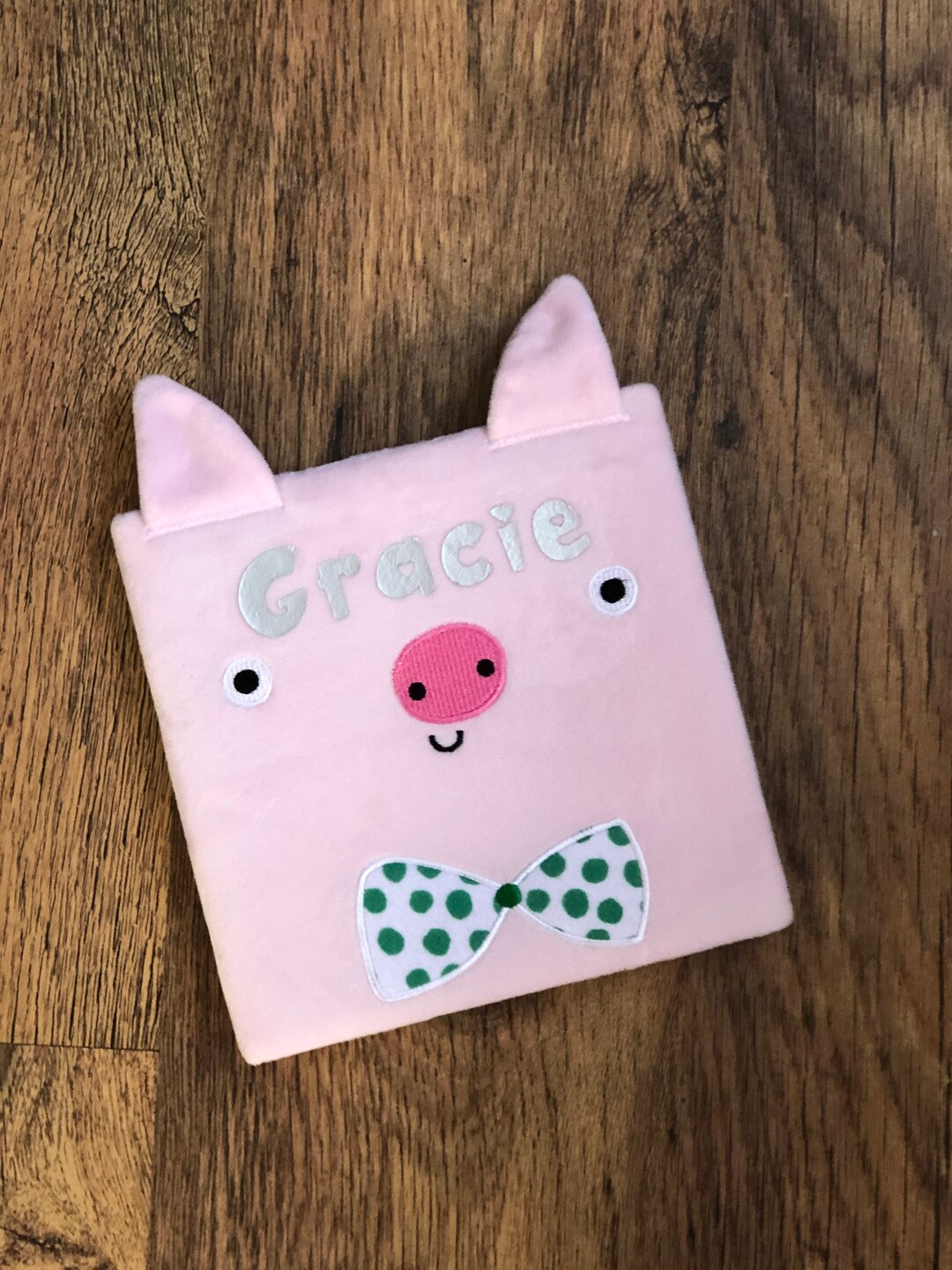 Pig Fluffy Notebook, Personalised Journal, Pink Novelty Plush Note Book ...