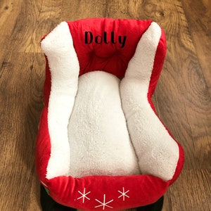 Christmas Sleigh Pet Bed Personalised Cat or Small Dog - Etsy UK