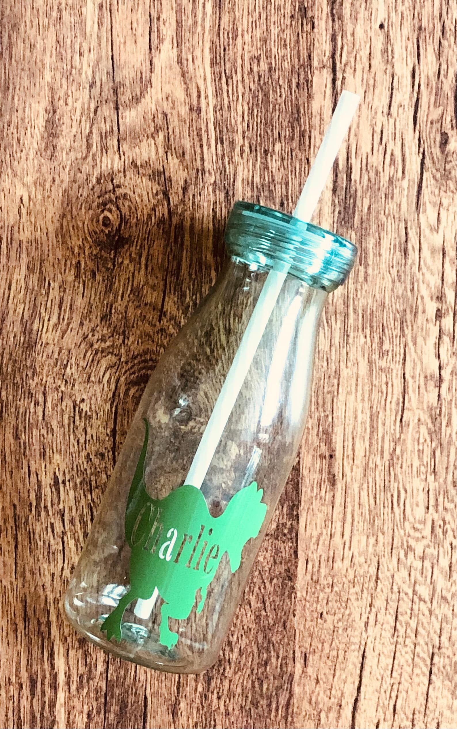 Personalised Dinosaur Milk Bottle for Young Children - Etsy New Zealand