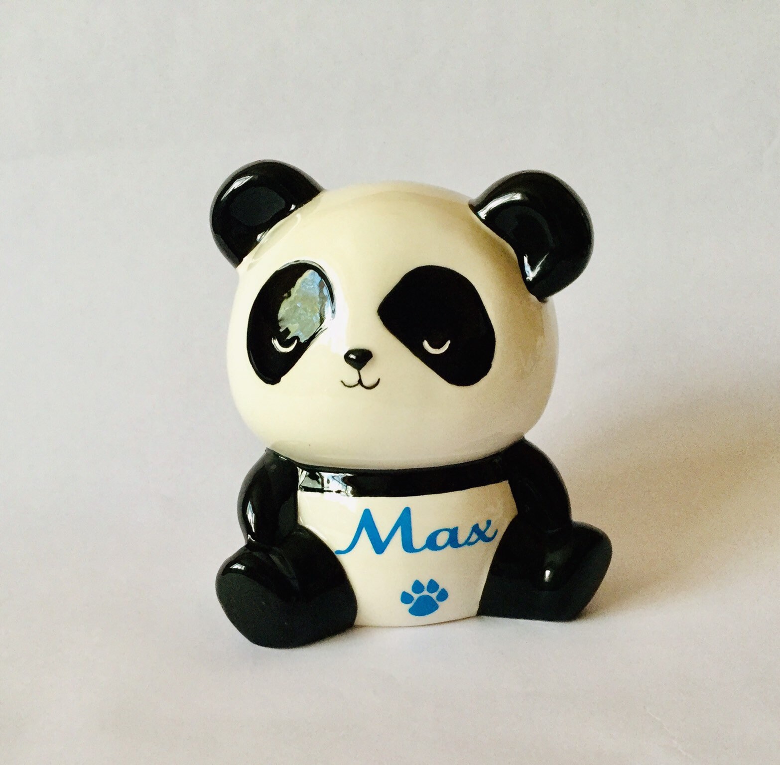 Panda bear money box personalised gift for girls and boys in | Etsy
