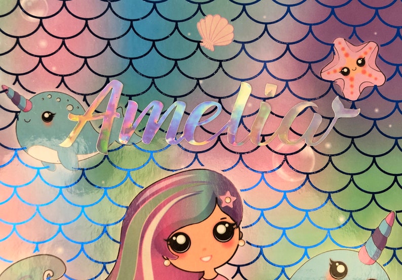 Mermaid Notepad Personalised A5 Fun Notebook Note Book | Etsy UK