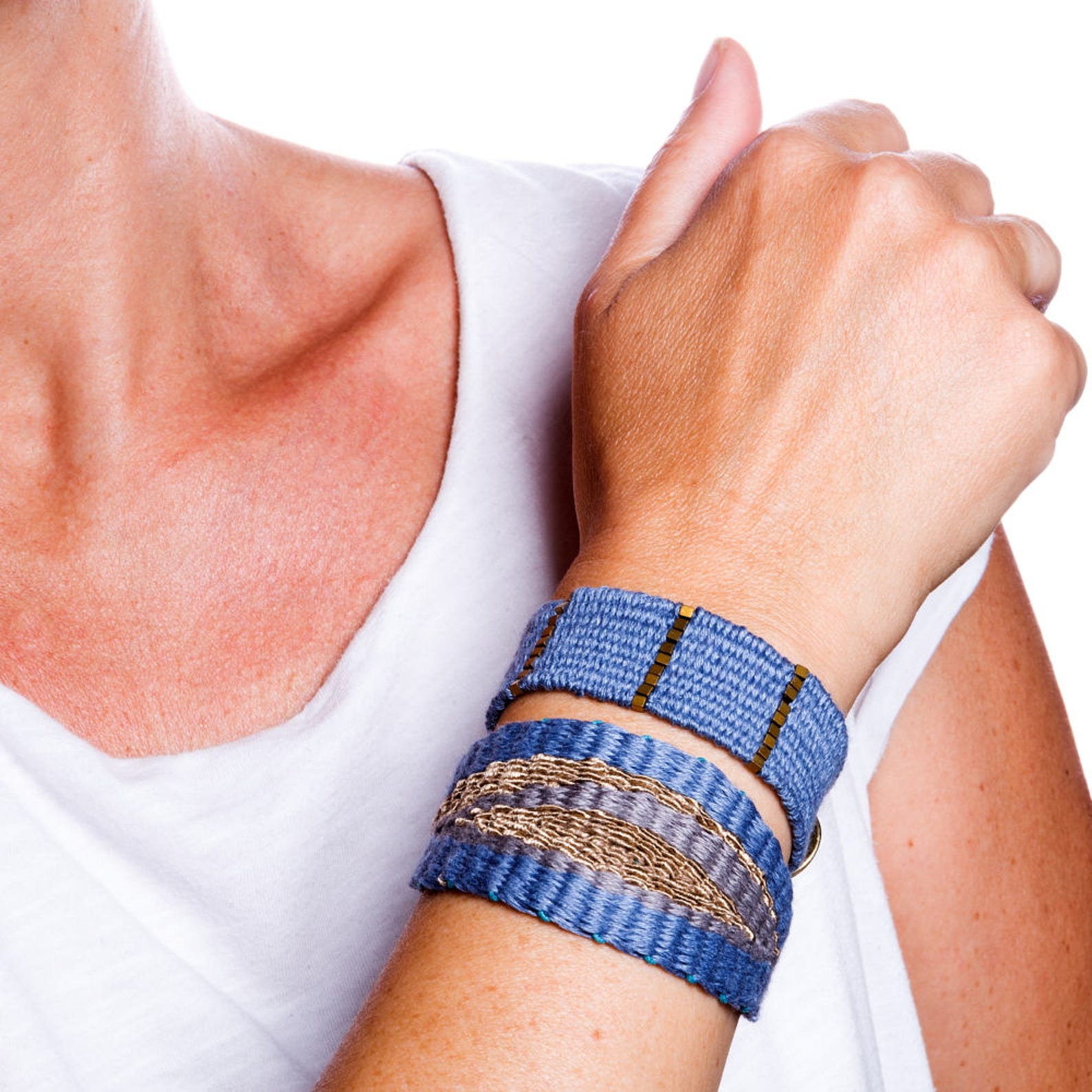 Textile Cuff Handwoven Bracelet Statement Bracelet - Etsy