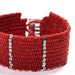 Red Bracelet, Handwoven Bracelet, Statement Bracelet, Original Design ...